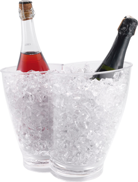 Champañera Duo doble transparente acrílico