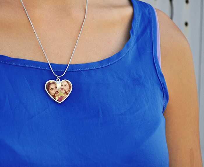 Collar colgante corazón personalizable