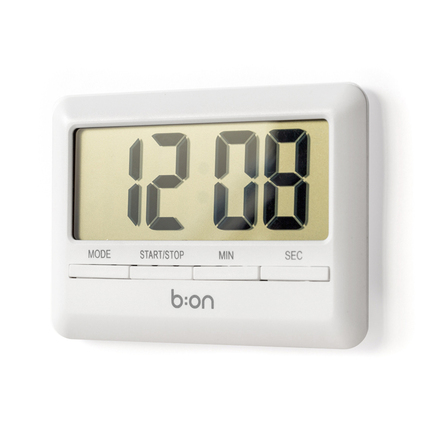 Minutero & reloj Combi digital blanco