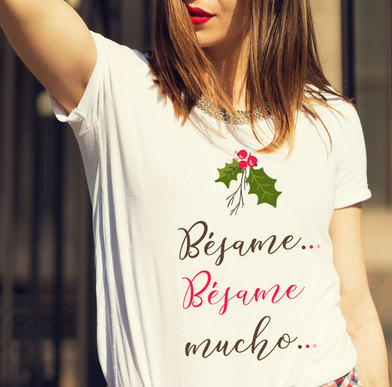 Camiseta original Bésame bésame mucho para mujer